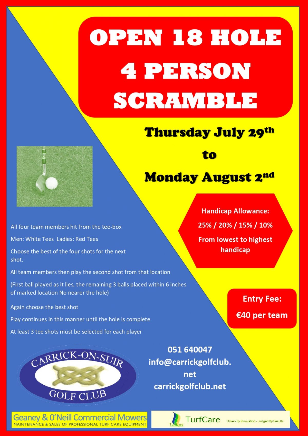 Open 4 Person Scramble - Carrick-on-Suir Golf Club